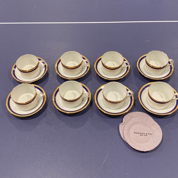 Tiffany & Co. | Dining | Tiffany Co Blue Band Cup And Saucer Limoges ...